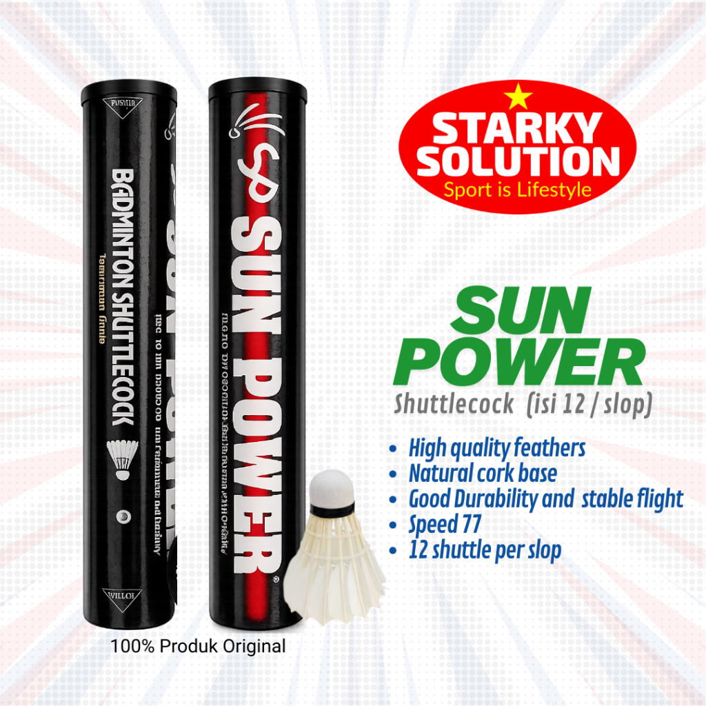 Jual Shuttlecock SUN POWER Kok Badminton Kock Bulutangkis Original ...