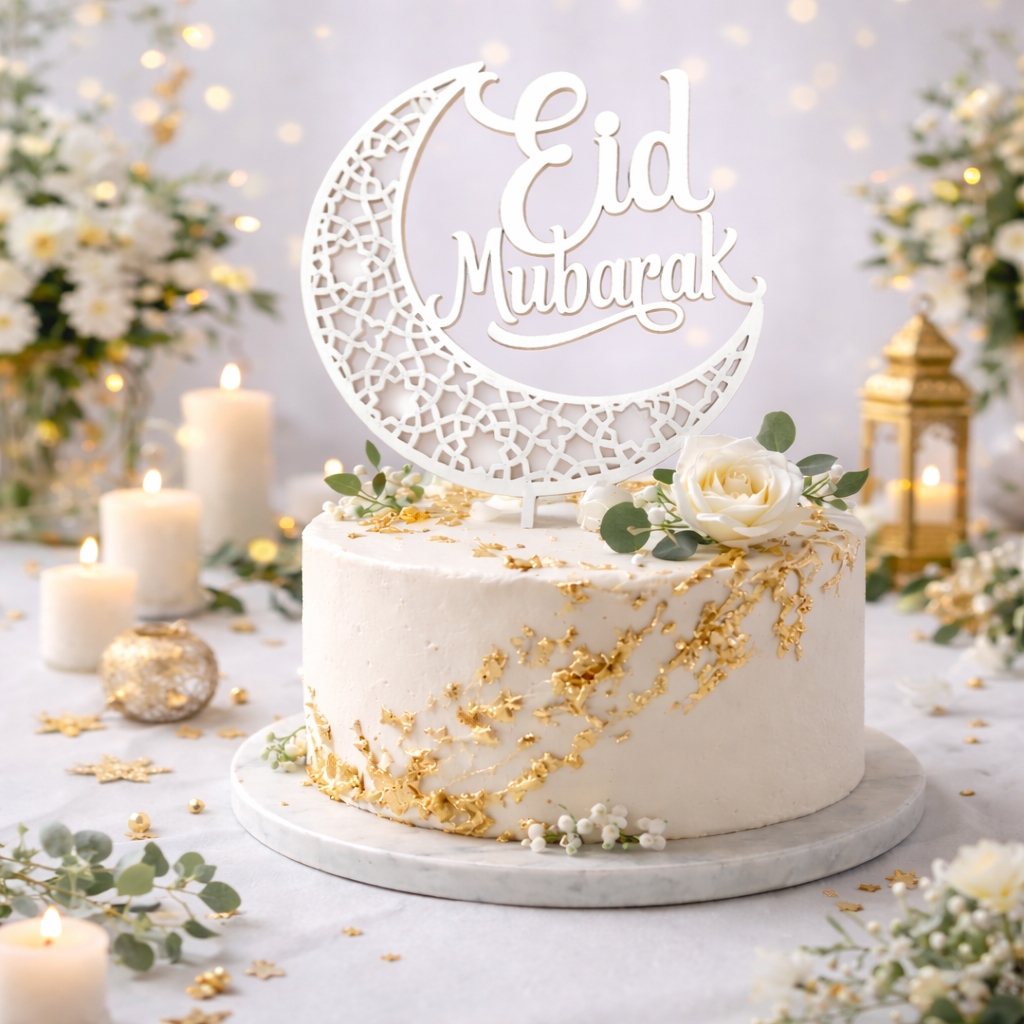 Jual NAEL - Tag Hampers Ramadhan 2026 / Tusukan Kue, Bunga Eid Mubarak ...