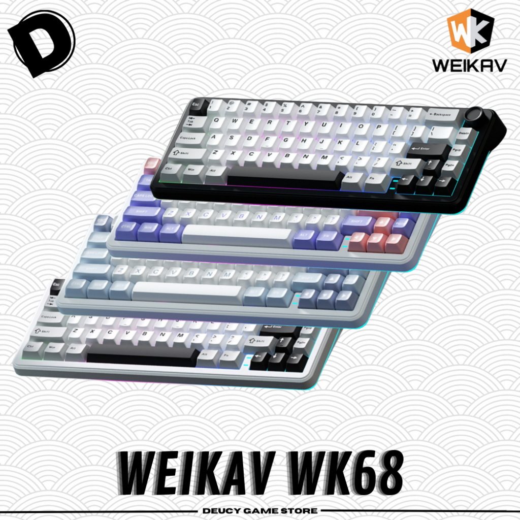 Jual Weikav WK68 Triple Connection 65% Gasket Mechanical Keyboard With ...