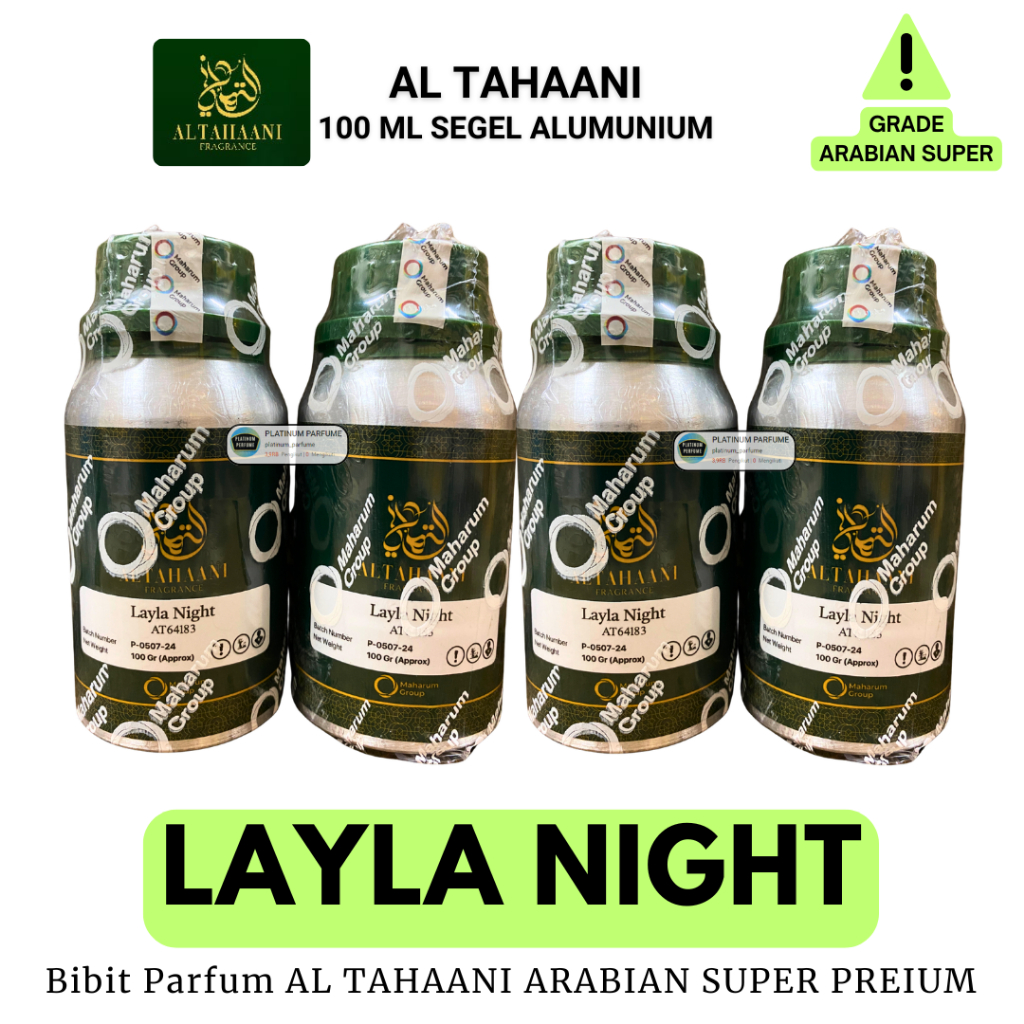 Jual Bibit Parfum AL TAHAANI - LAYLA NIGHT 100 ML SEGEL Alumunium AL ...