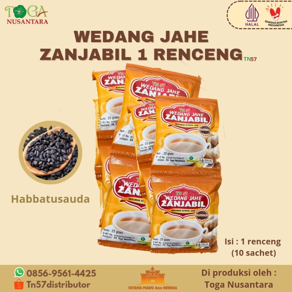 Jual WEDANG JAHE ZANJABIL HABBATUSAUDAH 1 RENCENG (10 SACHET) | Shopee ...