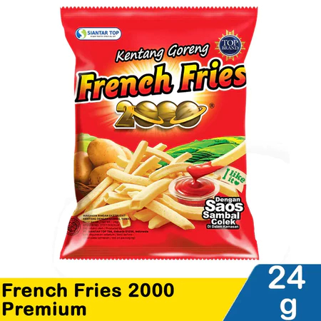 Jual French Fries 2000 Snack Kentang Goreng Dengan Saos Sambal Colek ...