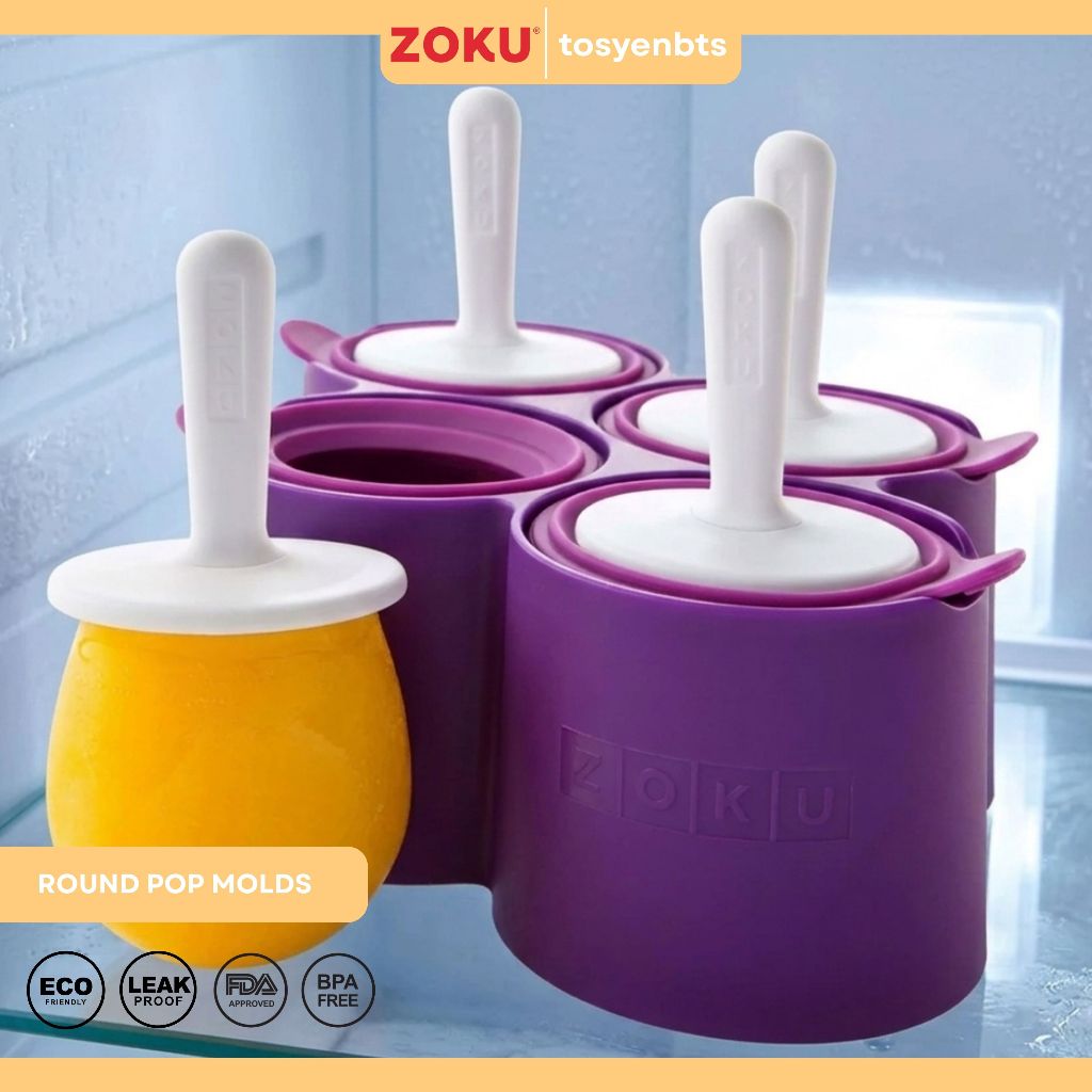 Jual Zoku Round Pop Molds - Cetakan Es Krim Bulat Premium - Cetakan Es ...