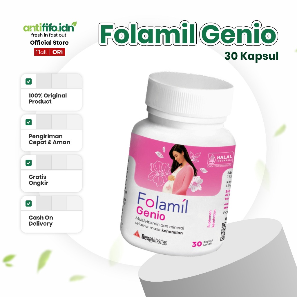 Jual Folamil Genio Isi 30 Kapsul Original 100% | Shopee Indonesia