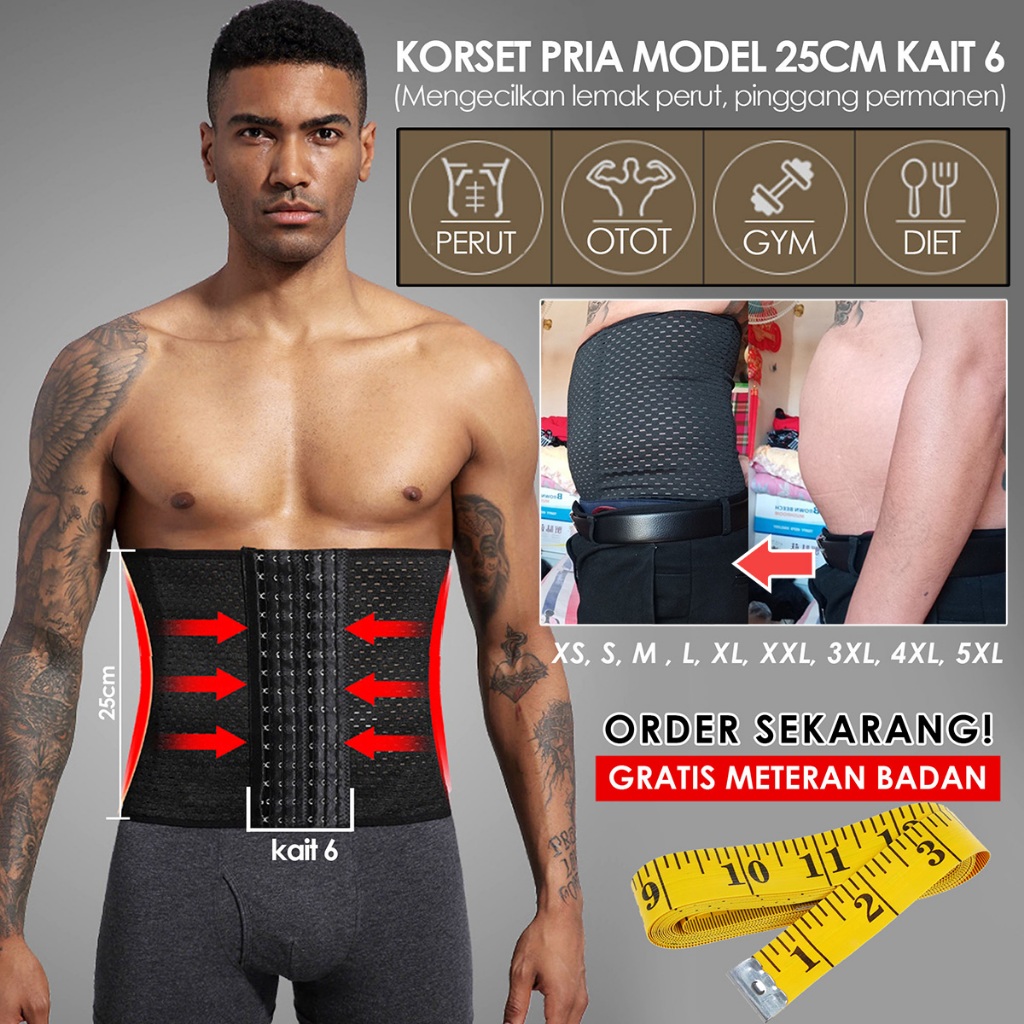 Jual Korset Pria Labodyshape Pelangsing Perut Buncit dan Pinggang model ...