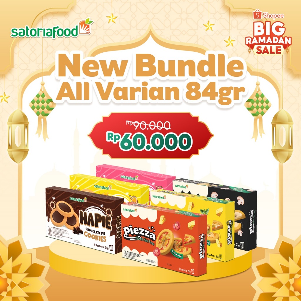 Jual SatoriaFood - Paket Bundle Snack Mudik Hapie Piezza 6 Box 84g Rasa ...