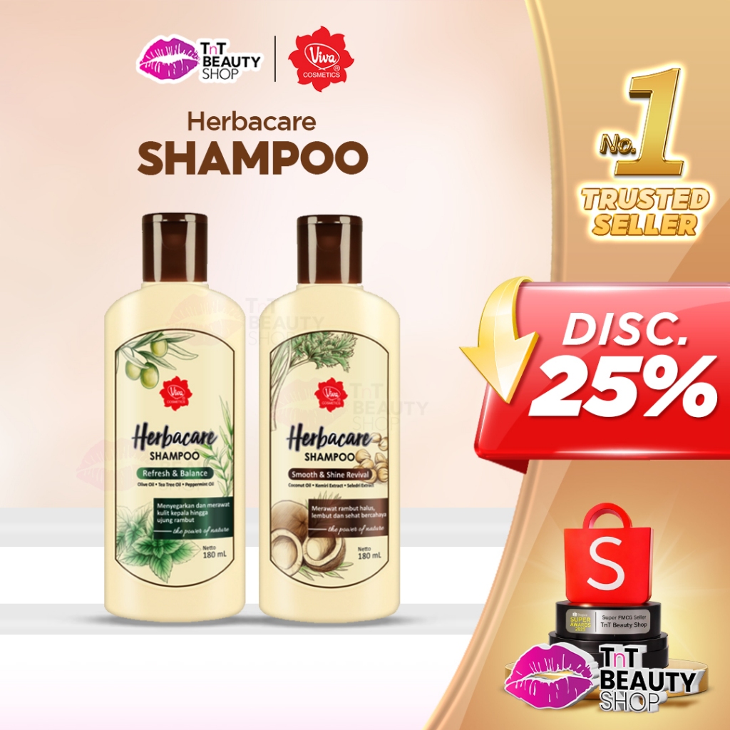 Jual Viva Herbacare Shampoo 180ml | Smooth & Shine Revival - Refresh ...