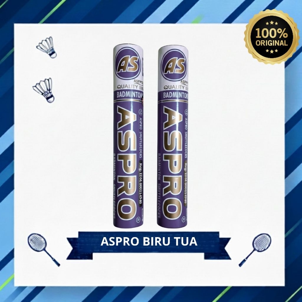 Jual KOK ASPRO BIRU TUA/Kok Bulutangkis/100%Original | Shopee Indonesia