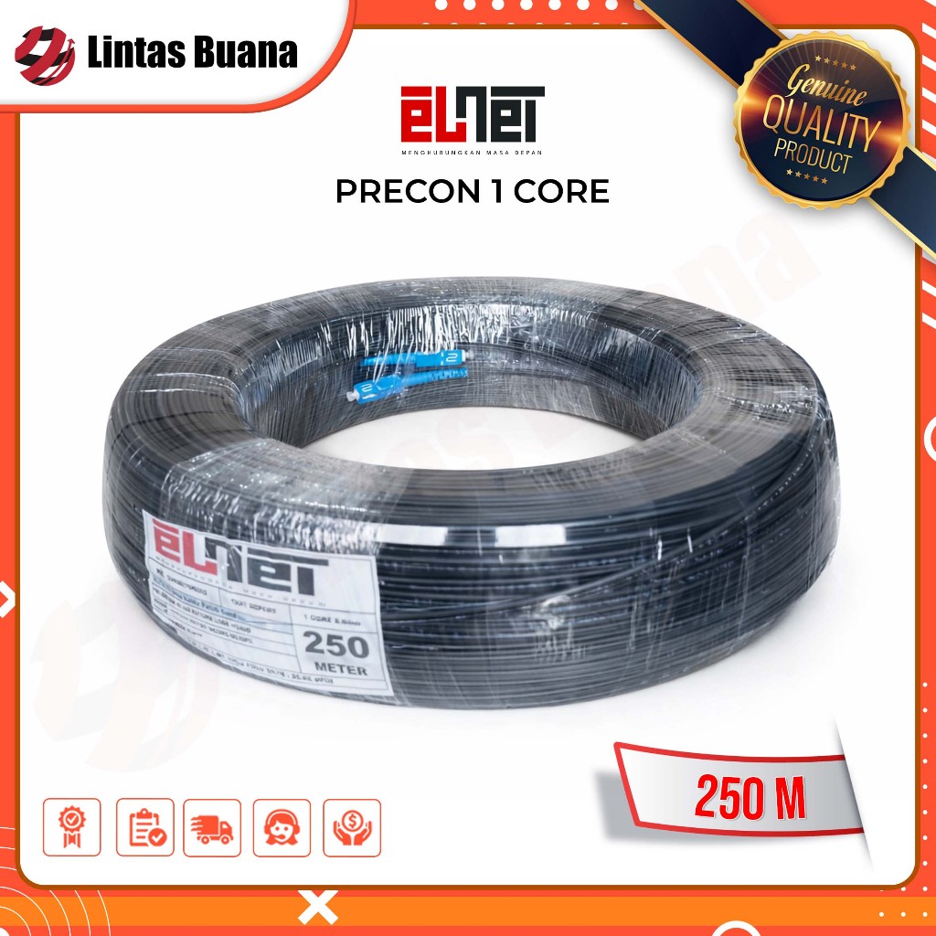 Jual Kabel Drop Core Fiber Optik/Kabel Precon FO ELNET 250Meter ...