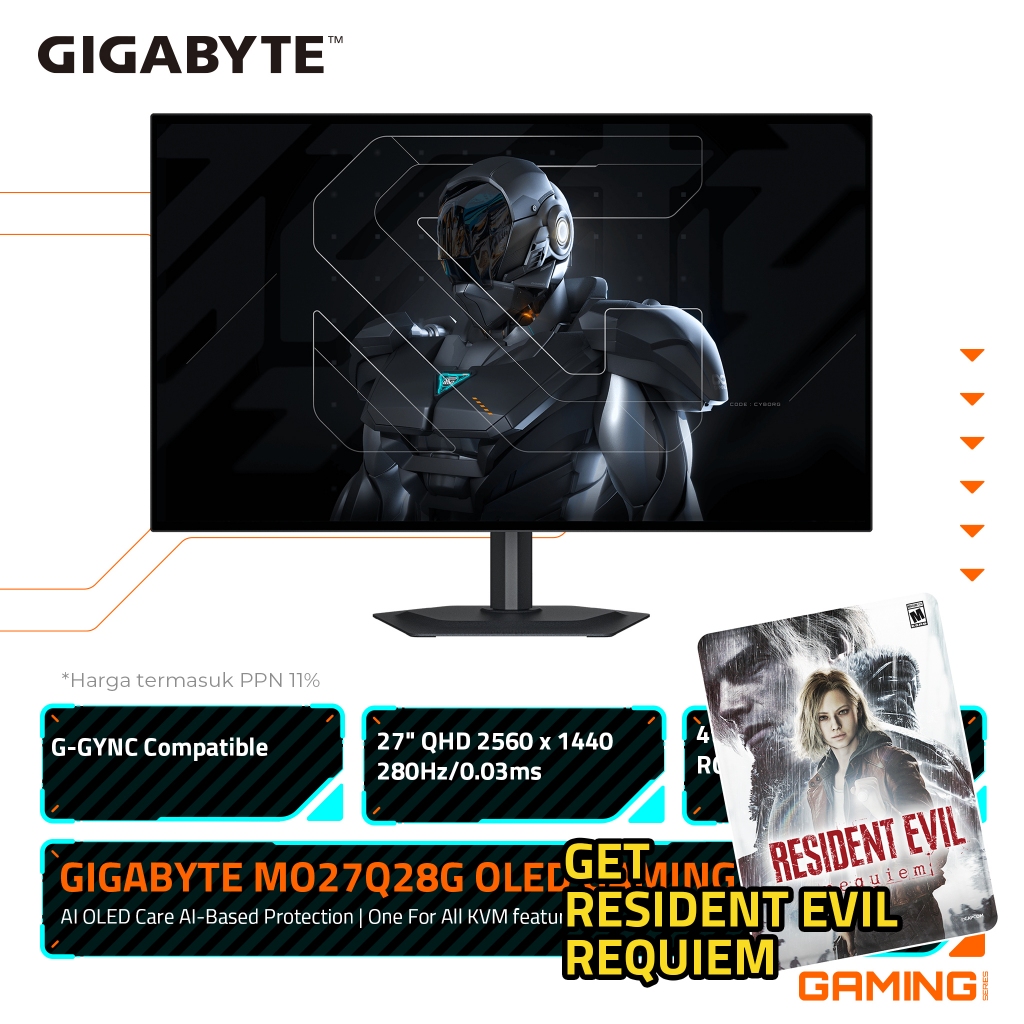 Jual Gigabyte MO27Q28G OLED Gaming Monitor 27 Inch 2560 x 1440 QHD ...