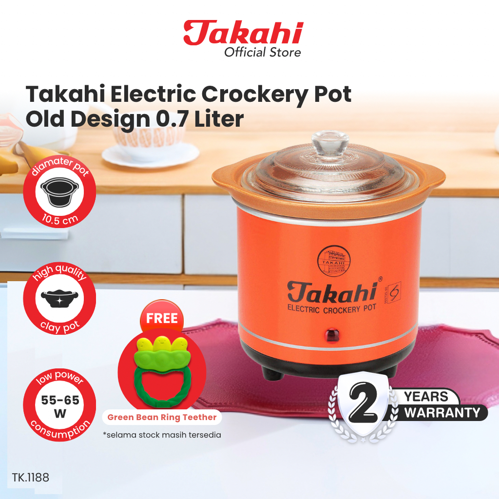 Jual [GOSEND/GRAB/SPX/INSTANT] Takahi Electric Crockery Pot 0.7 Liter ...