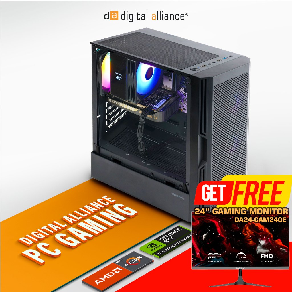 Jual DIGITAL ALLIANCE GAMING PC RYZEN 5 7500F RTX 3060 12G/ 32GB 1TB ...
