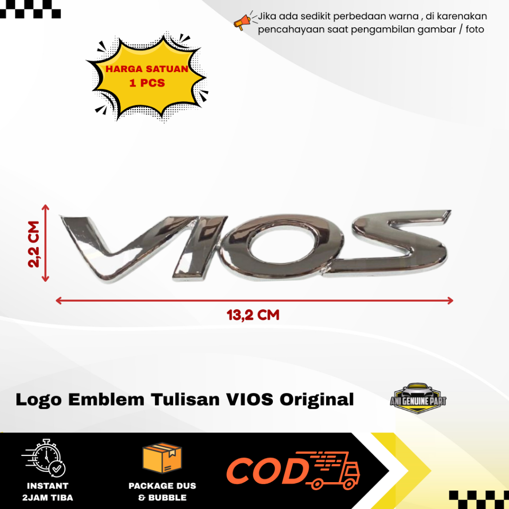 Jual Logo Emblem Bagasi Tulisan Vios High Quality | Shopee Indonesia