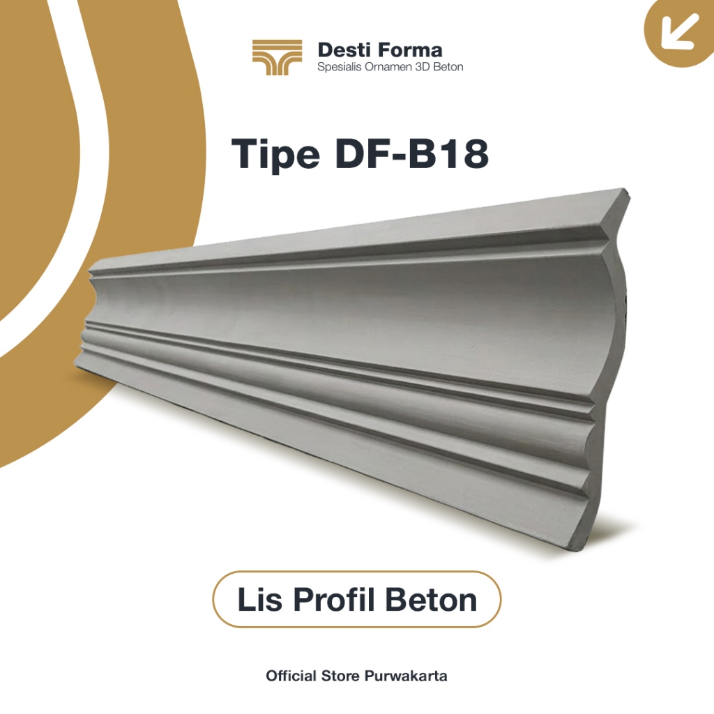 Jual DESTI FORMA - Lisplang Profil Beton Tipe DF-B18 | Lis profil beton ...