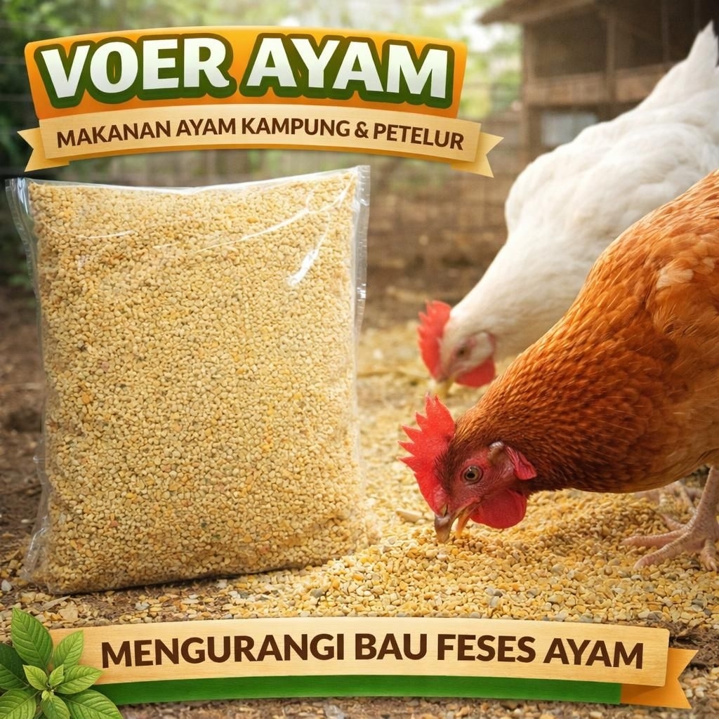 Jual VOER AYAM 500 - Voer Ayam Pur Ayam Makanan Ayam Pakan Ayam Buras ...