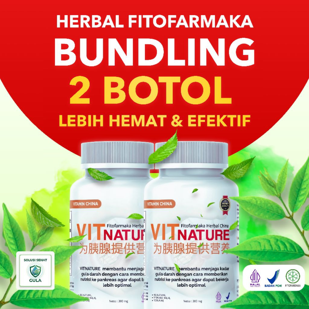 Jual Paket Hemat 2 Botol VITNATURE - Solusi Kontrol Gula Darah ...