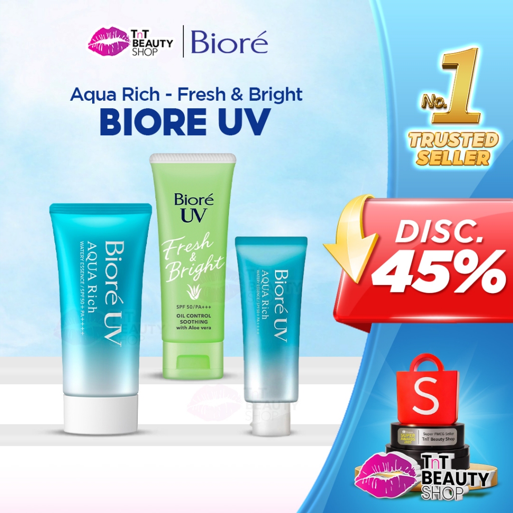 Jual BIORE UV AQUA Rich Watery Essence SPF50 ++ 50 gr Sun Block ...