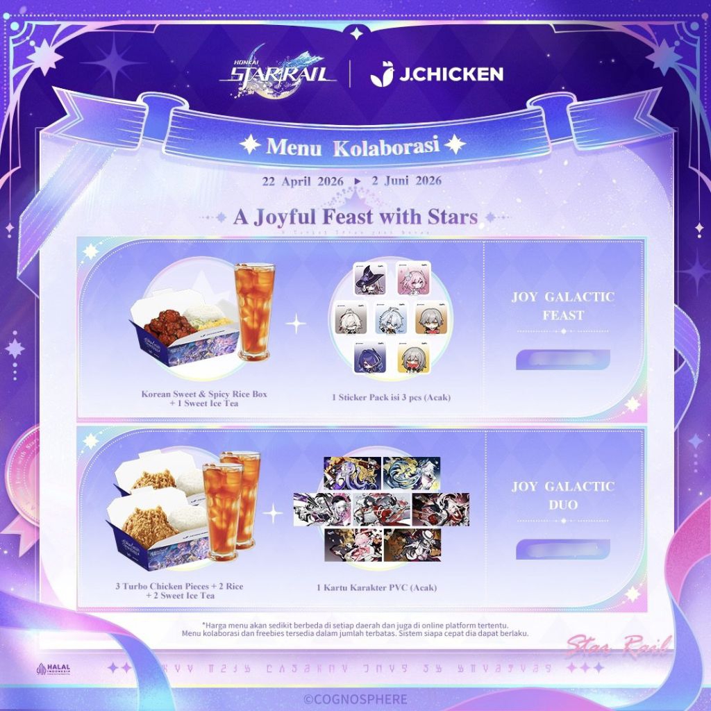 Jual Merchandise Collab Honkai Star Rail (HSR) x JChicken A Joyfull ...