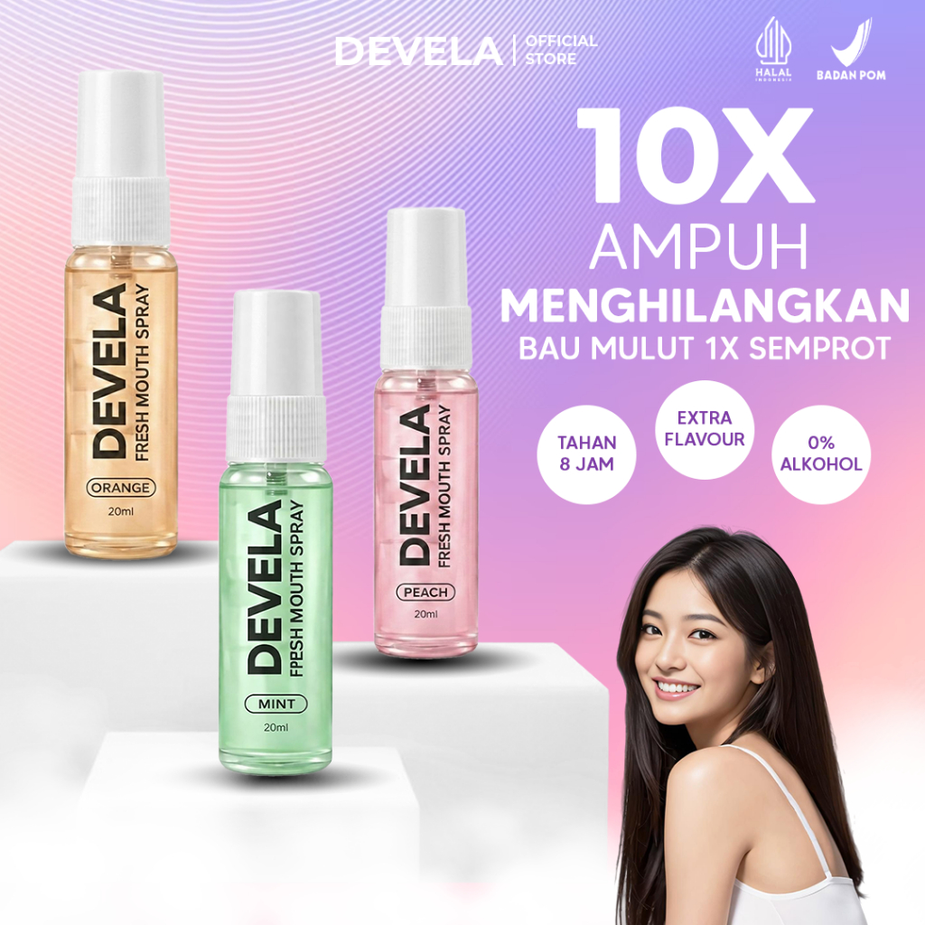 Jual Fresh Mouth Spray DEVELA Parfum Mulut Pengharum Mulut Dan Penyegar ...