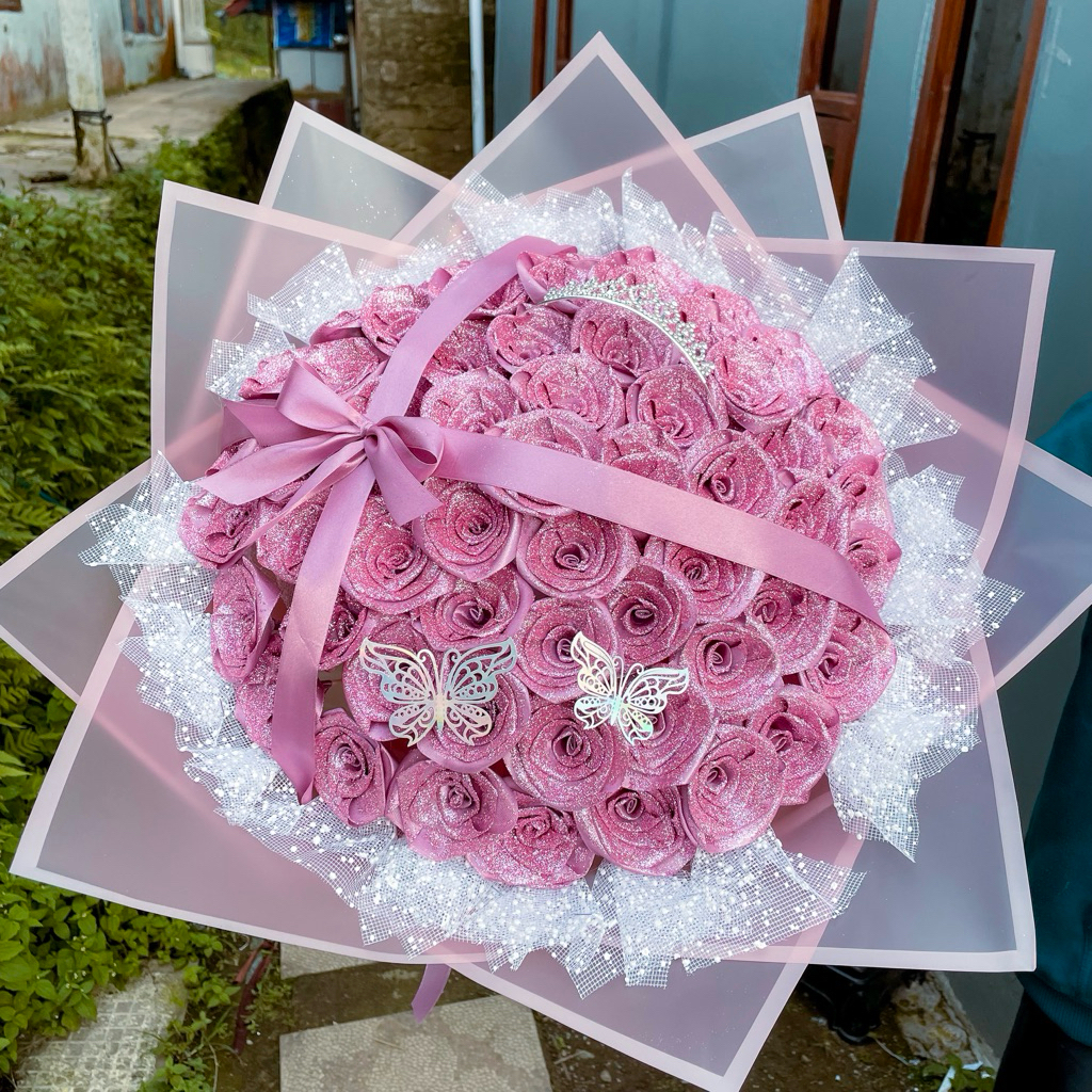 Jual Buket Bunga Satin Terlengkap & Harga Terbaru Juni 2026 | Shopee ...
