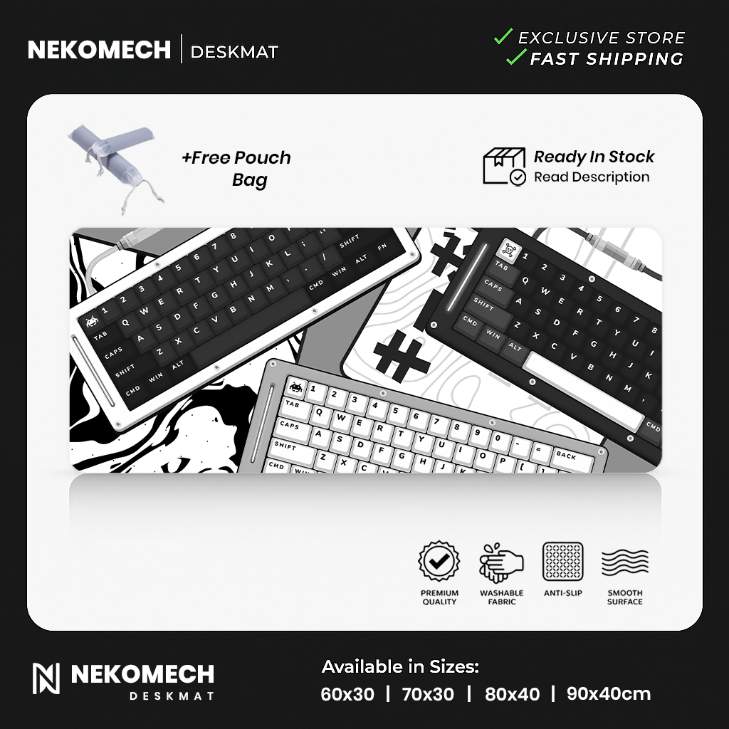 Jual Nekomech Deskmat Deskpad Mouse Pad Mechanical Keyboard XL Large ...