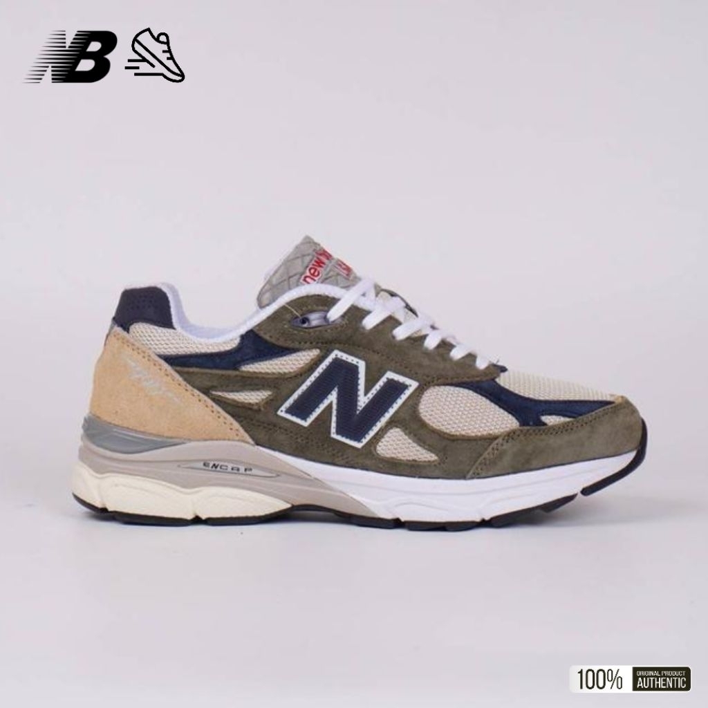 Jual New Balance 990 V3 Olive Navy Tan Original | Shopee Indonesia