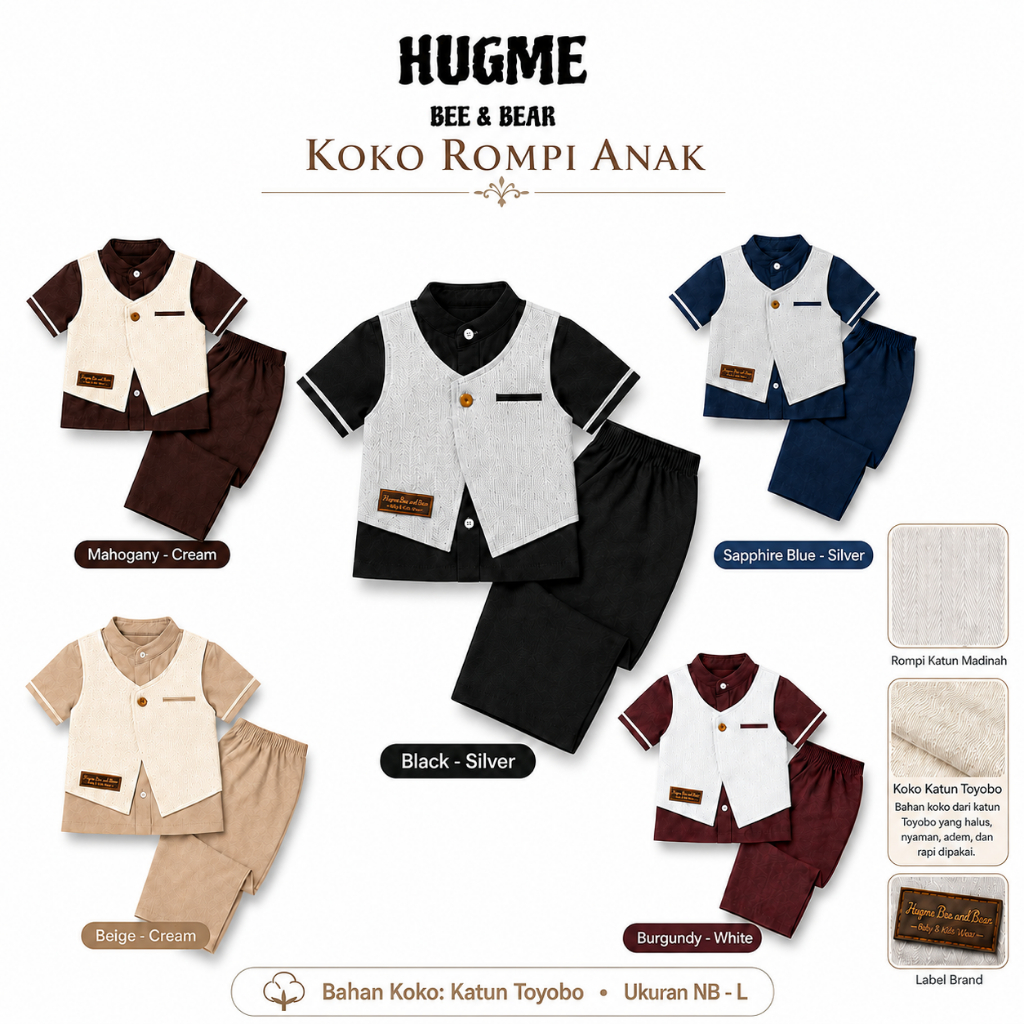 Jual Koko Rompi Bayi & Anak Katun Toyobo & Madinah Setelan Baju Muslim ...