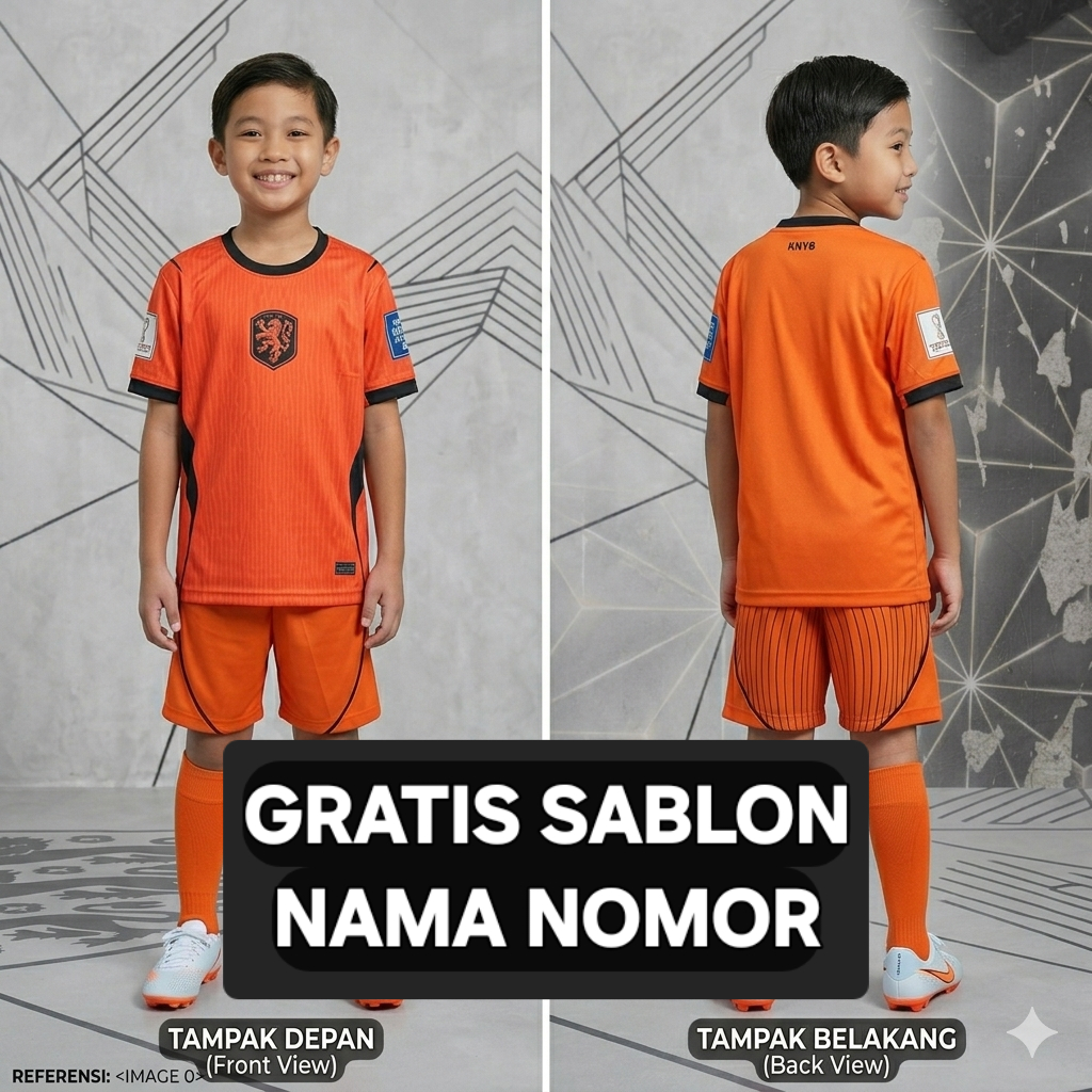 Jual Jersey Baju Bola Team Belanda Piala Dunia 2026/ Baju Bola Setelan ...