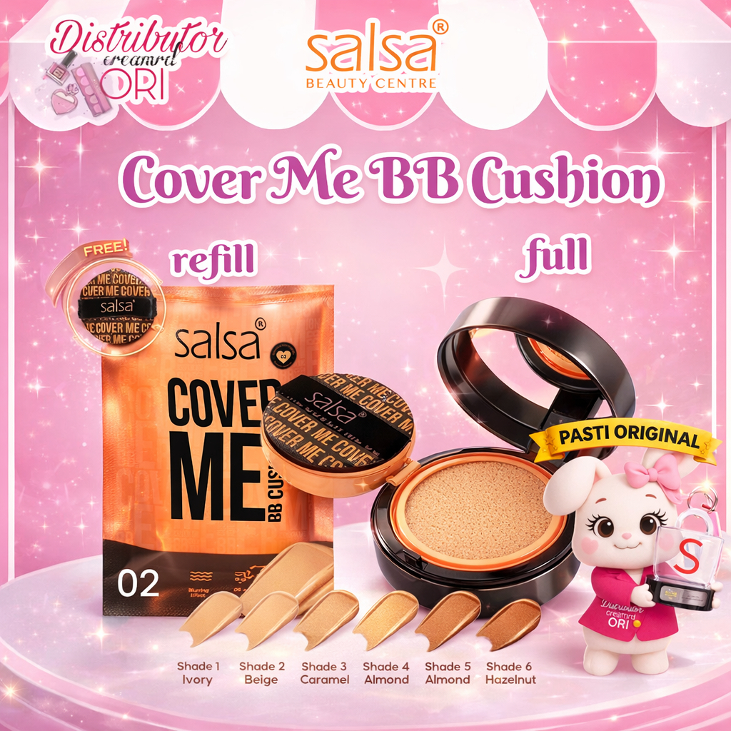 Jual SALSA Cover Me BB Cushion - Semi Matte with Red Algae Niacinamide ...