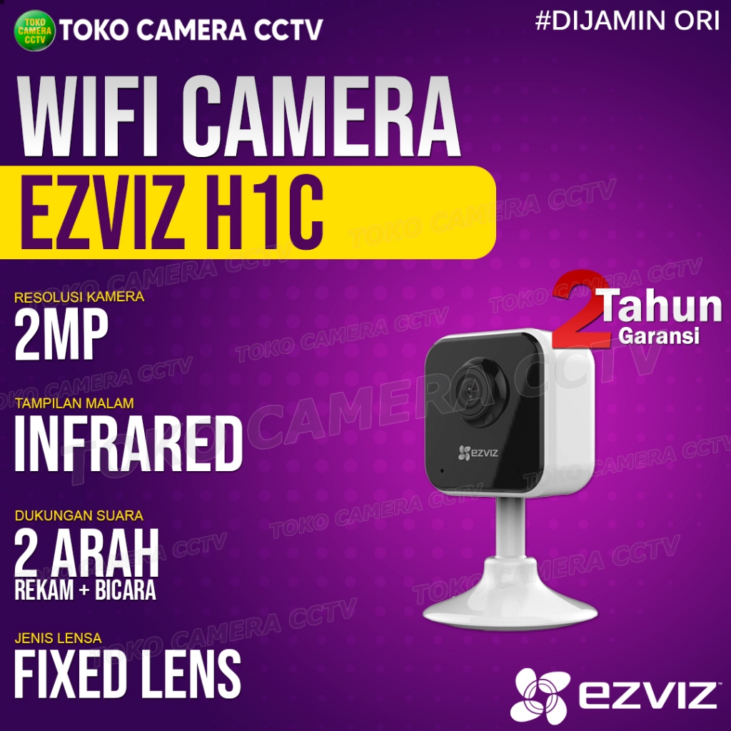Jual CCTV WIFI IP CAMERA EZVIZ H1C 1080p 2MP CCTV SPY MINI WIRELESS ...