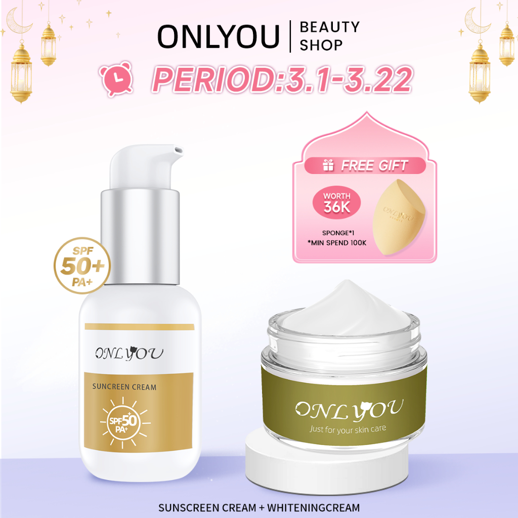 Jual ONLYOU Skincare Paket Whitening moisturizer cream wajah & ONLYOU ...