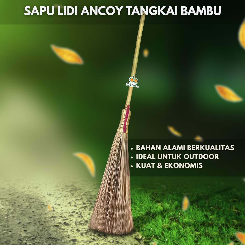 Jual Sapu Lidi Kelapa Tangkai Bambu Ancoy Sapu LIdi Taman Halaman ...