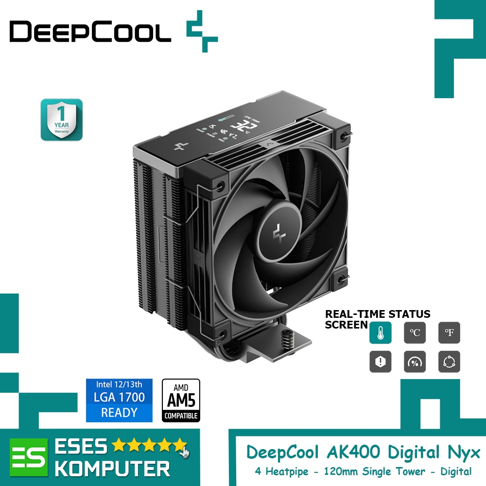 Jual HSF Deepcool AK400 G2 DIGITAL NYX | Single Tower CPU Air Cooler ...