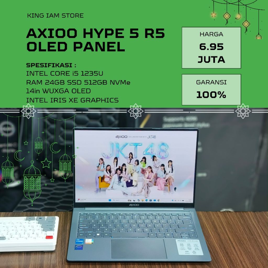 Jual Axioo Hype 5 OLED i5-1235U RAM 24GB SSD 512GB 14” WUXGA Laptop ...