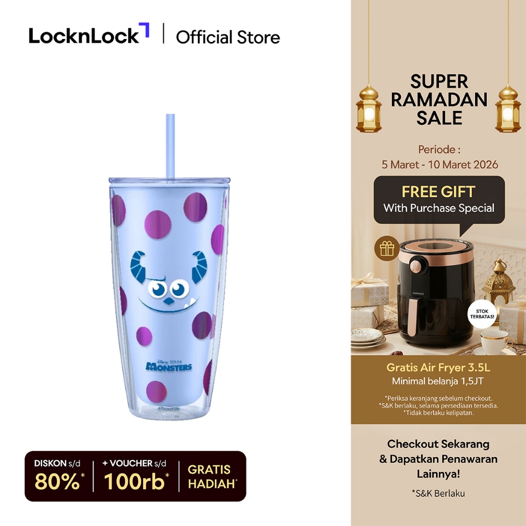 Jual LocknLock Double Wall Cold Cup Disney Pixar Monsters Sulley ...