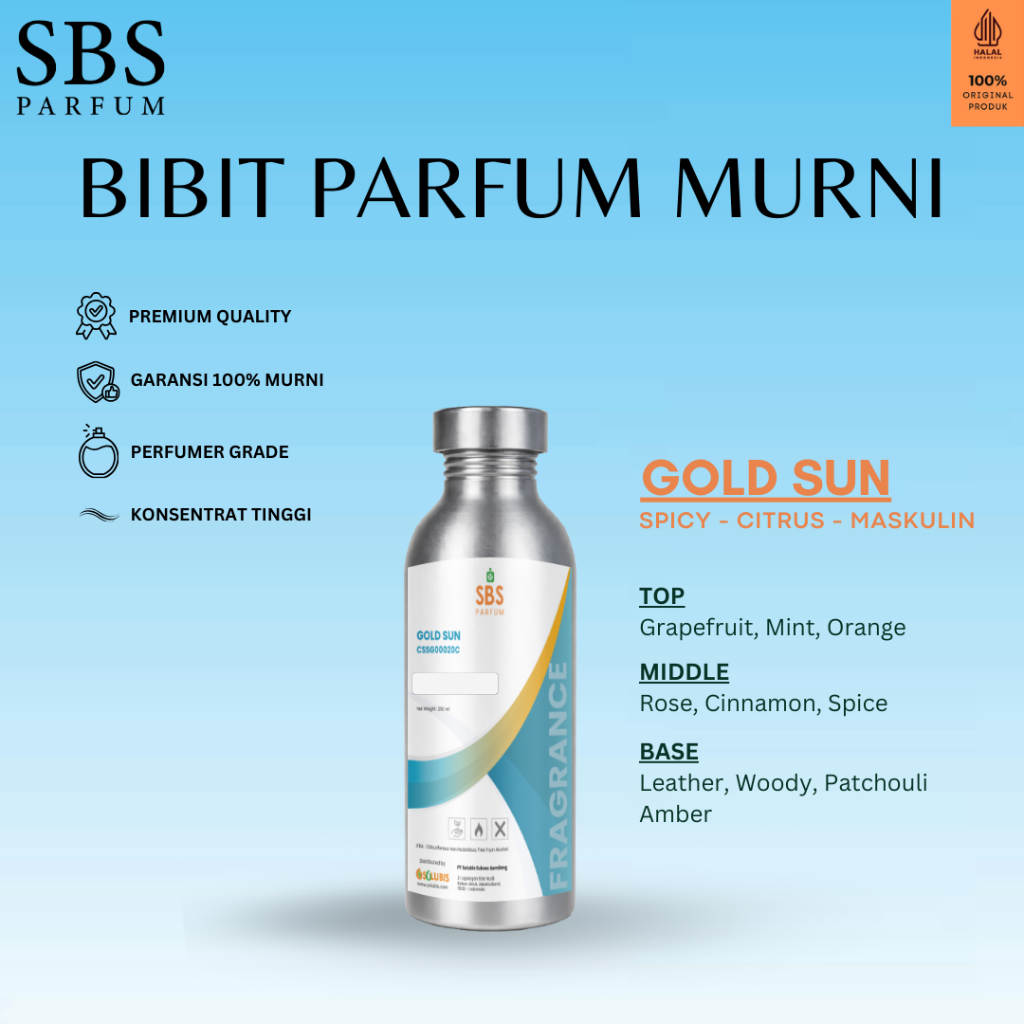 Jual SBS Bibit Parfum Murni - 100ml 250ml - [Gold Sun] Tahan Lama Aroma ...