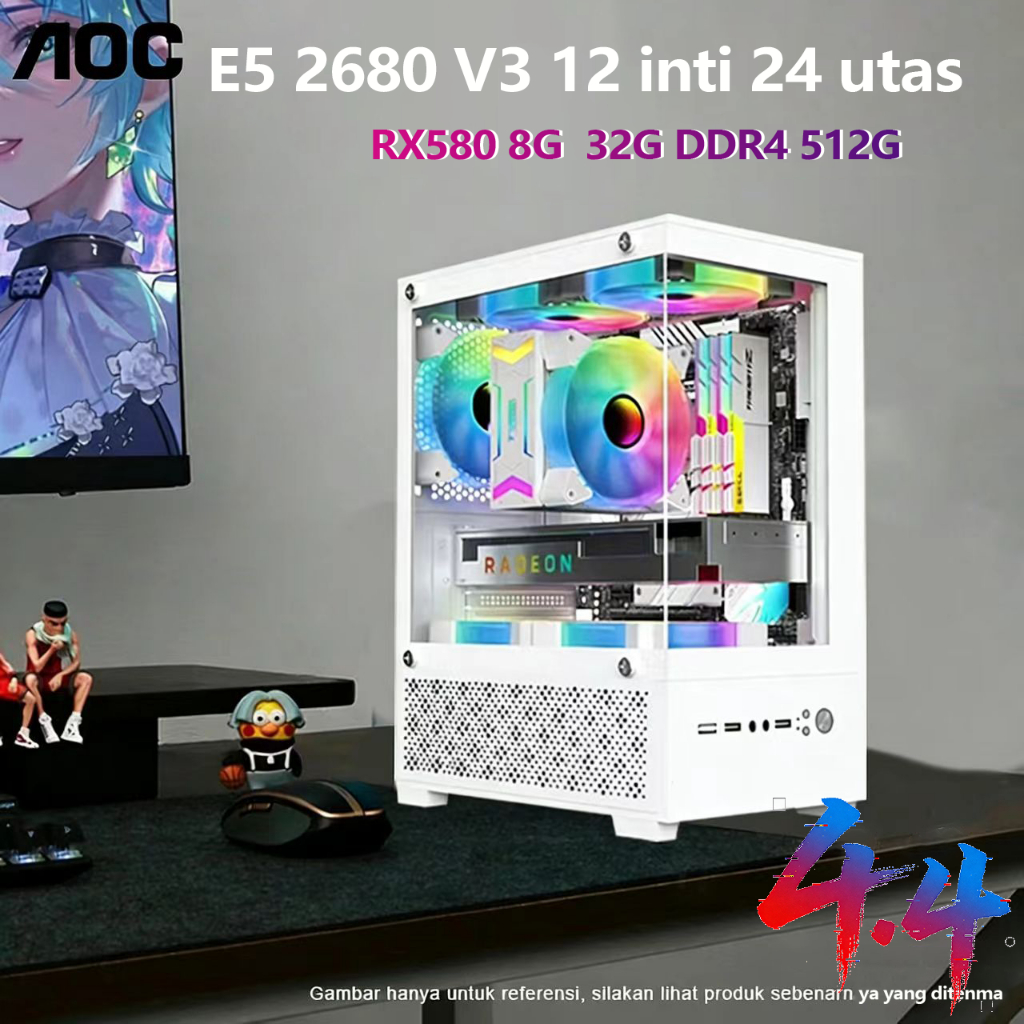 Jual AOC PC Intel 12 Core Pc gaming full set desktop komputer kantor ...