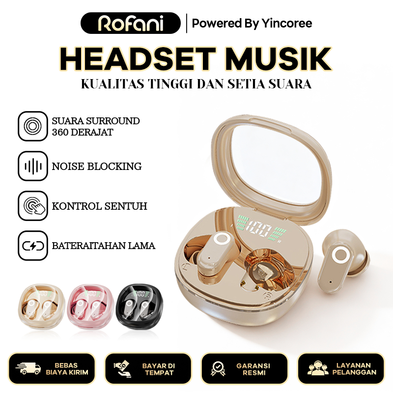 Jual Rofani TWS J27 Earphone Bluetooth Suara Hifi Earbud Pengurangan ...
