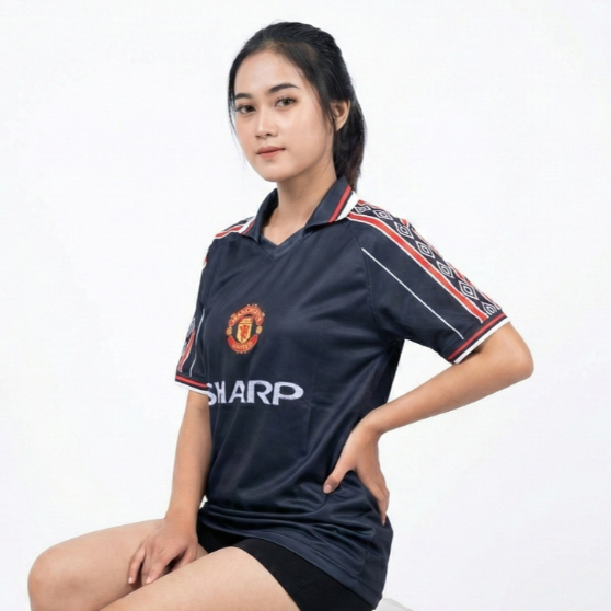 Jual Jersey Manchester United MU Away 1998/1999 Hitam Sharp Retro ...