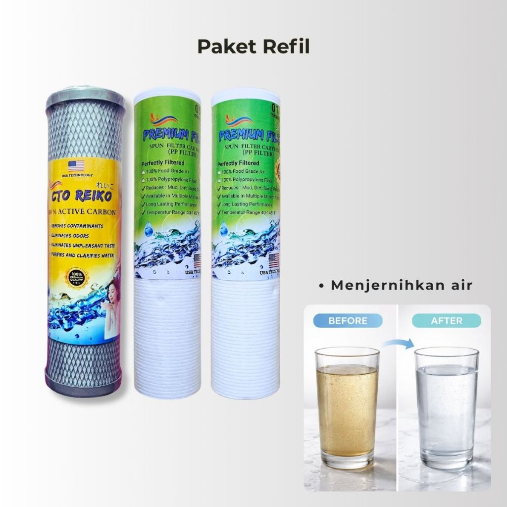 Jual PAKET REFIL AIR TOREN SUMUR PDAM KERUH 3 TAHAP 2 PP + 1 CTO ...