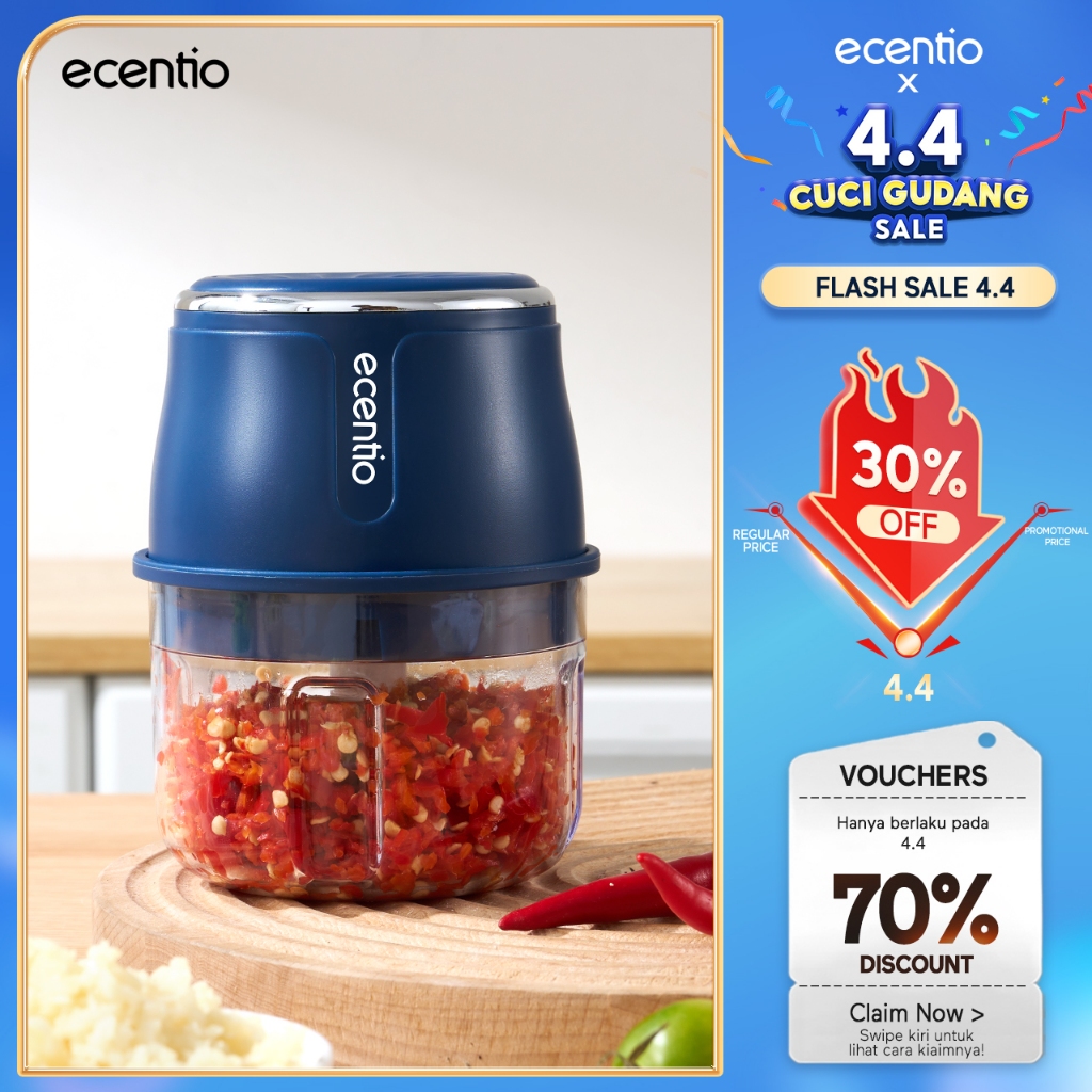 Jual Ecentio Idul Adha Mini Chopper Bawang Food Grade Qurban Penggiling ...