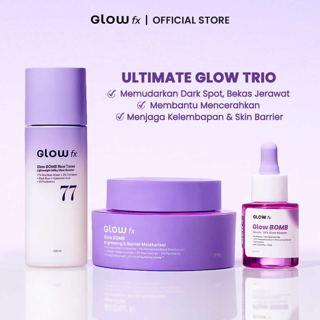 Jual [LIMITED STOCK] GLOW FX - Ultimate Glow Trio (Glow Bomb Toner ...