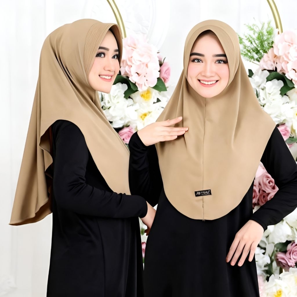 Jual Hijab Bergo Hamidah Jersey Premium Size L jilbab Daily Instan ...