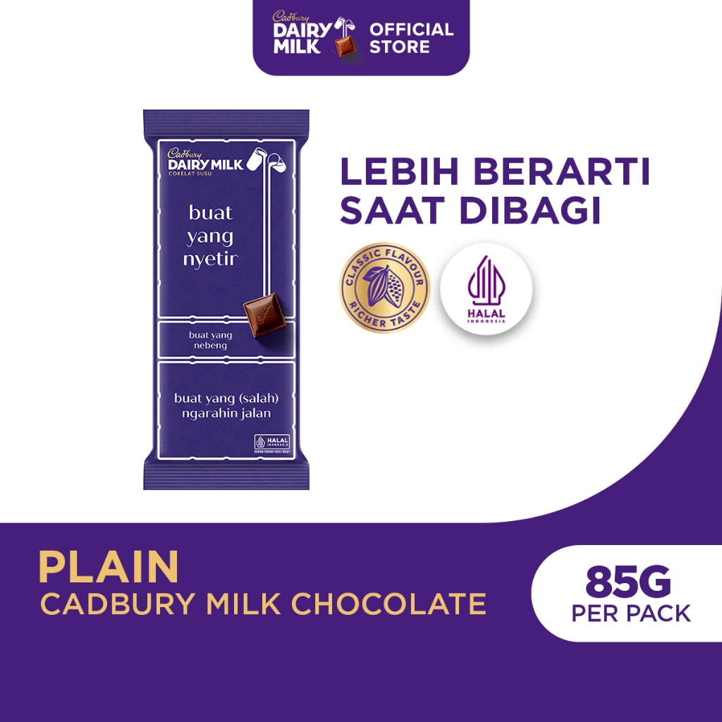 Jual Cadbury Dairy Milk 85g, Cokelat Susu | Shopee Indonesia