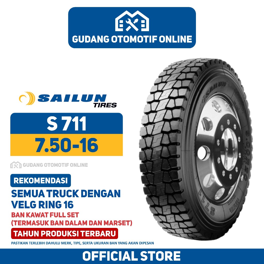 Jual Ban Truk Sailun S711 750 R16 16 Truck Colt Diesel Canter Ragasa 7. ...