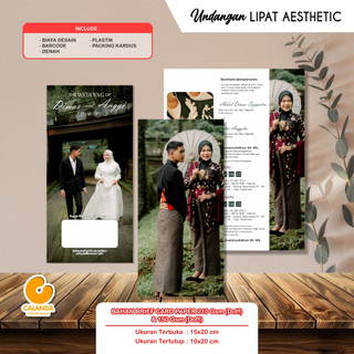 Jual Undangan Pernikahan Lipat Aesthetic_A – Undangan Custom & Murah ...