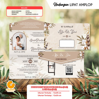 Jual Undangan Pernikahan Lipat Amplop_A – Undangan Custom & Murah ...