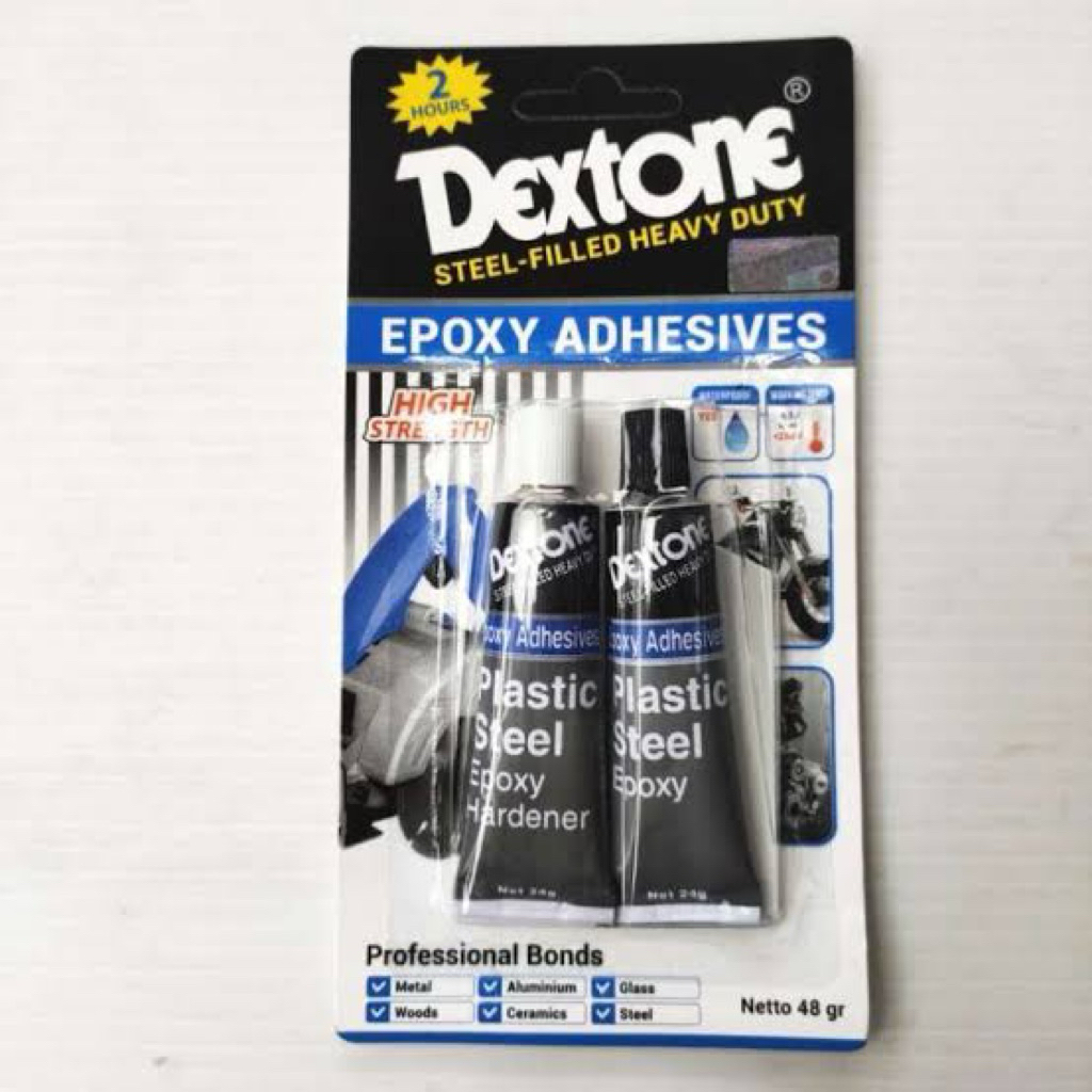 Jual Lem Dextone 2 jam ASLI ORIGINAL - Plastic Steel Epoxy 2 hours ...