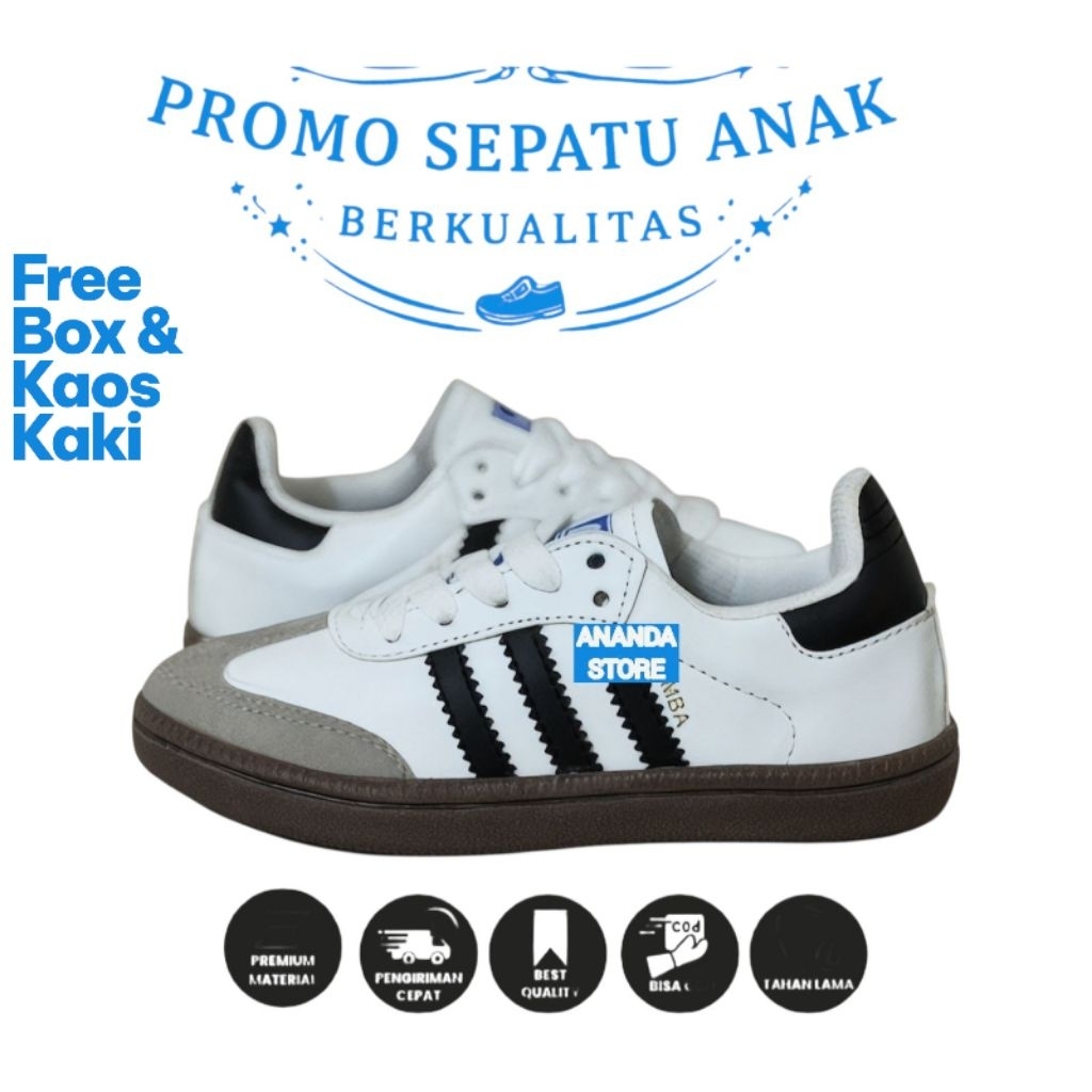 Jual Sepatu Samba Anak Kids [21_36] White Og Cloud Unisex Sepatu Anak ...