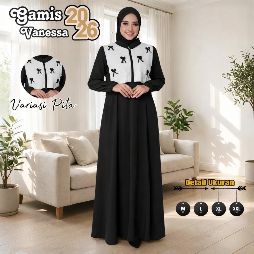 Jual Gamis Syar’i Naura Dress Muslim Dewasa Abaya Wanita Pita Coquette ...